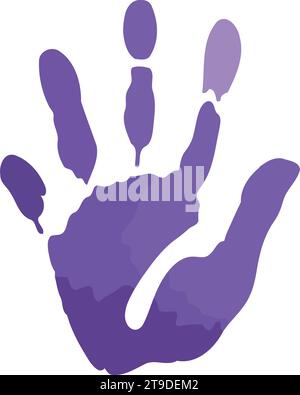handprint paint colors purple isolated Stock Vector Image & Art - Alamy