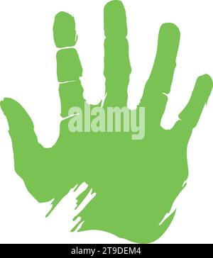 handprint paint colors green Stock Vector Image & Art - Alamy