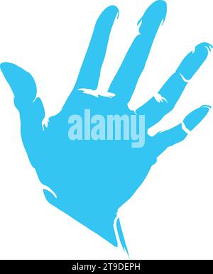 handprint paint colors blue Stock Vector Image & Art - Alamy