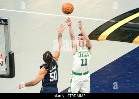 Boston Celtics guard Payton Pritchard (11) during an NBA basketball ...