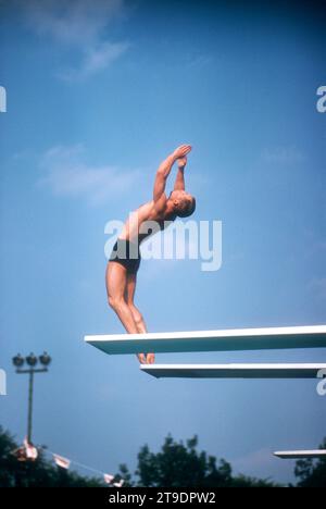 DETROIT, MI - AUGUST, 1956: American diver Gary Tobian poses for a ...