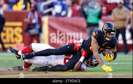 Washington Commanders tight end Logan Thomas (82) runs before an NFL ...