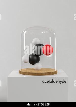 Acetaldehyde molecule, illustration Stock Photo - Alamy