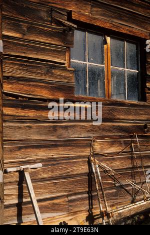 Bunkhouse window, Riddle Ranch National Historical District, Steens ...