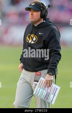 Missouri Tigers head coach Eli Drinkwitz shakes hands with Central ...