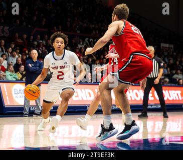 Saint Mary's forward Joshua Jefferson, right, shoots over Weber State ...
