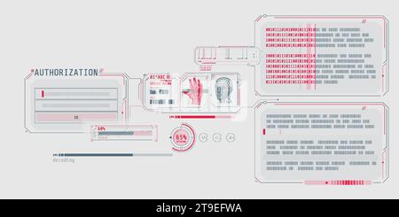 Data decoding program interface with authorization window Stock Vector Image & Art - Alamy