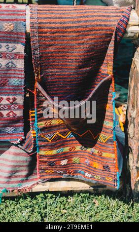 Traditional Turkish hand made carpet and rugs Stock Photo - Alamy