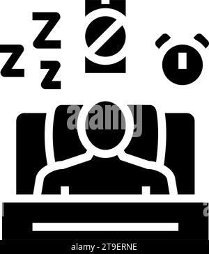sleep hygiene mental health glyph icon vector illustration Stock Vector ...