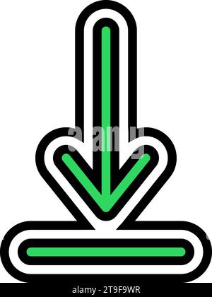 arrow pointing loading process color icon vector. arrow pointing loading process sign. isolated ...