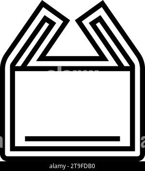 open box unpacking loading contents line icon vector illustration Stock ...
