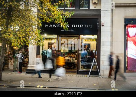 LONDON- NOVEMBER 23, 2023: Hawes and Curtis, British fashion retail ...