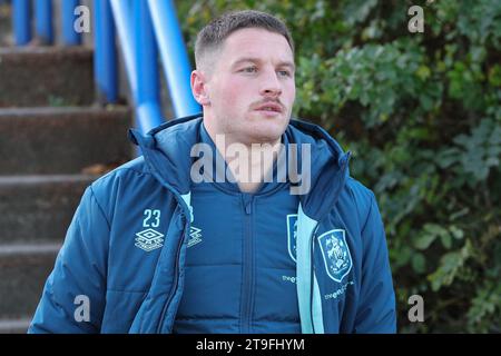 Ben Wiles of Huddersfield Town arrives during the Sky Bet Championship ...