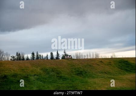 Elf house in Iceland Stock Photo - Alamy