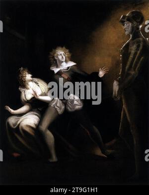 Gertrude, Hamlet and the Ghost of Hamlet's Father c. 1785 by John Henry ...