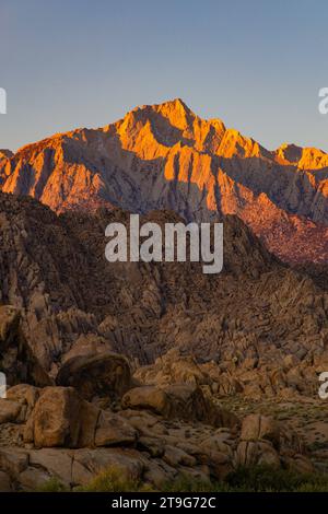 Amazing Mt. Whitney and the mountain range of Sierra Nevada, California ...
