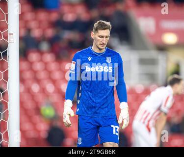 Stoke City goalkeeper Jack Bonham in action during the Sky Bet ...
