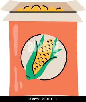 Hand drawn cartoon unprocessed food color element. Isolated vector ...