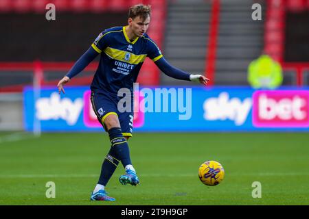 Rav van den Berg #3 of Middlesbrough makes a pass during the Sky Bet ...