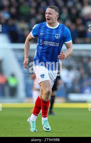 Portsmouth forward Colby Bishop (9) during the Portsmouth v Arsenal ...