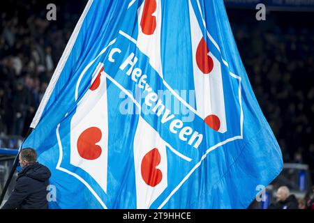 HEERENVEEN - sc Heerenveen flag during the Dutch Eredivisie match ...