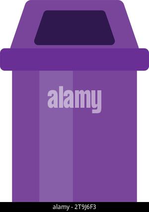 waste management in purple bin vector isolated Stock Vector Image & Art ...