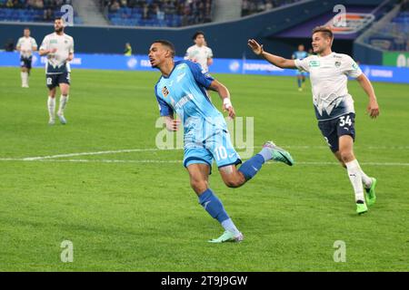 Saint Petersburg, Russia. 25th Nov, 2023. Torpedo Hockey Club player ...