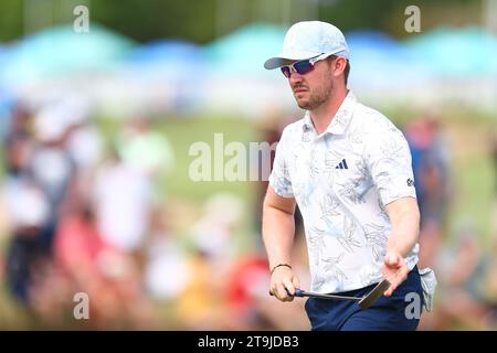 Connor Syme of Scotland looks on during the Fortinet Australian PGA ...