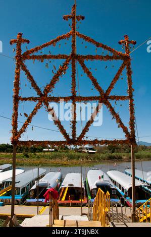 The island of Janitzio in Lake Patzcuaro, Michoacan, Mexico Stock Photo ...