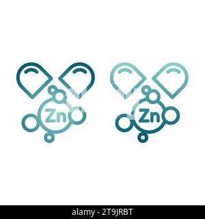 Zinc micronutrient capsule line vector. Mineral supplements outline ...