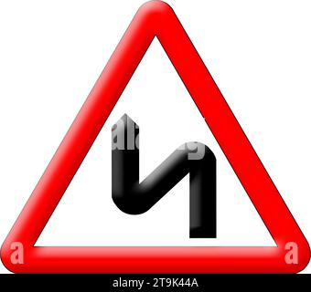 Triangle warning road sign vector Stock Vector Image & Art - Alamy