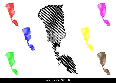 Lake Peipus (Russia, Russian Federation, Estonia) map vector ...
