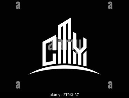 Urban Commercial Building Cty Skyline Vector Symbol Graphic Logo Design ...
