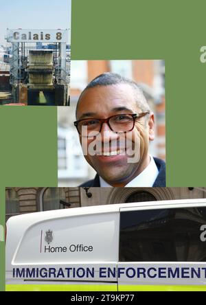 Home Secretary James Cleverly and Home Office Director General of ...