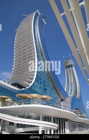 Qatar, Doha, Lusail, Raffles and Fairmont hotels Stock Photo - Alamy