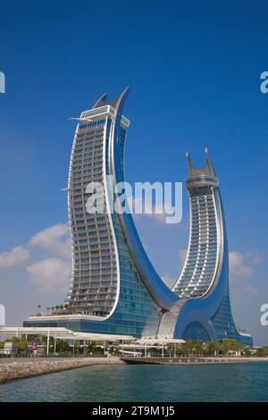 Qatar, Doha, Lusail, Raffles and Fairmont hotels Stock Photo - Alamy