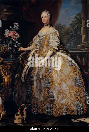 A 1748 portrait of Marie Leszczynska, Queen of France, painted by Jean ...