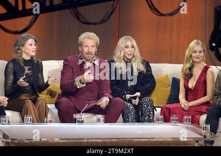 Julia Reichert, Thomas Gottschalk, Cher und Stefanie Stappenbeck in der ZDF-Unterhaltungsshow ...