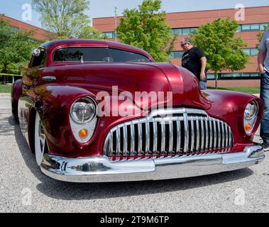Custom Cadillac drop top lowrider Stock Photo - Alamy