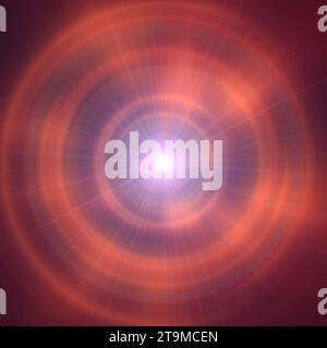 Round concrete tunnel with light ray ring, abstract illustration Stock ...