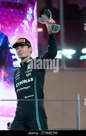 podium RUSSELL George (gbr), Mercedes AMG F1 Team W16, portrait KIMI ANTONELLI Andrea (ita ...