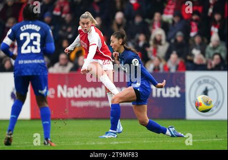 West Ham United’s Amber Tysiak scores an own goal during the Barclays ...