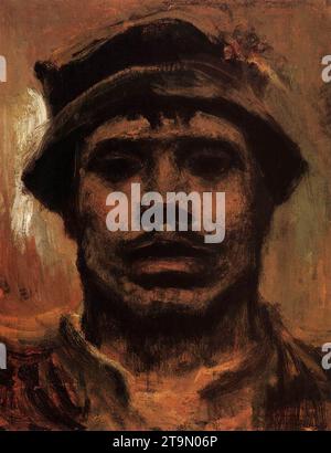 Mednyánszky, László - Head of a Tramp with Light Hat (ca 1900 Stock ...