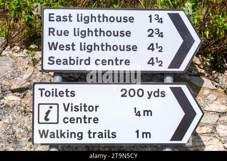 Road sign, Church Bay, Rathlin Island, County Antrim, Northern Ireland ...