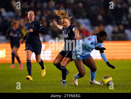 Manchester City's Khadija Shaw (right) celebrates scoring their side's ...