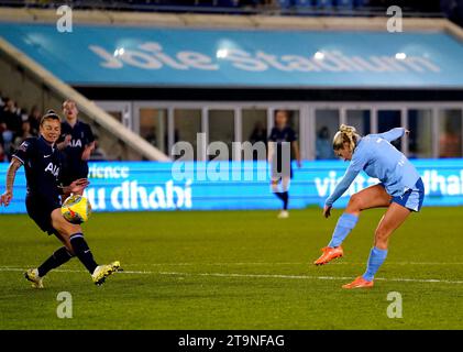 Manchester City's Laura Coombs scores City's third goal during the ...