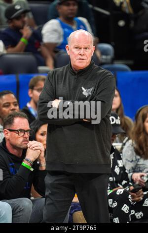 Charlotte Hornets head coach Steve Clifford works the bench during the ...