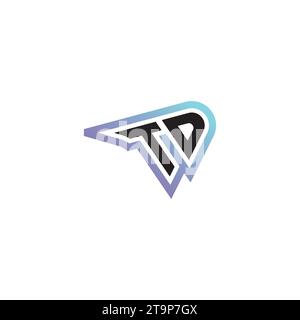 TD letter combination cool logo esport initial and cool color ...