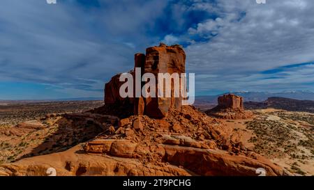 Moab, UT, USA. 3rd Nov, 2023. Aerial photography of Utah's mesmerizing ...