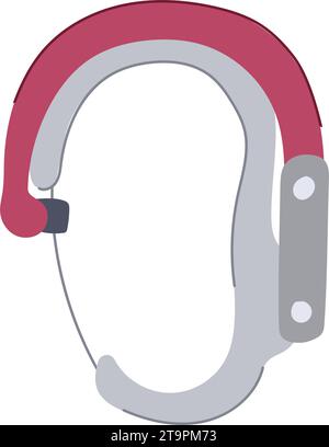 hook carabiner clip cartoon vector illustration Stock Vector Image ...